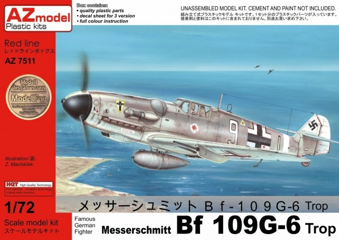AZmodel 1:72 Bf 109G-6 Trop AZ7511