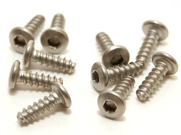 PN Racing M2x6 Titanium Button Head Hex Tapping Screw (10ks)