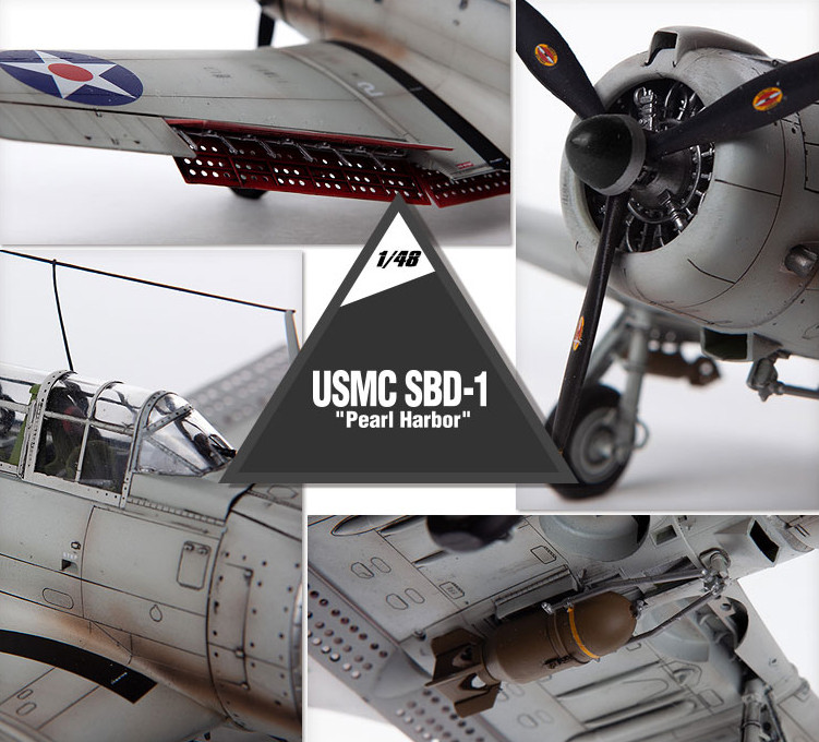 Academy 1:48 Douglas SBD-1, USMC, Pearl Harbor 12331