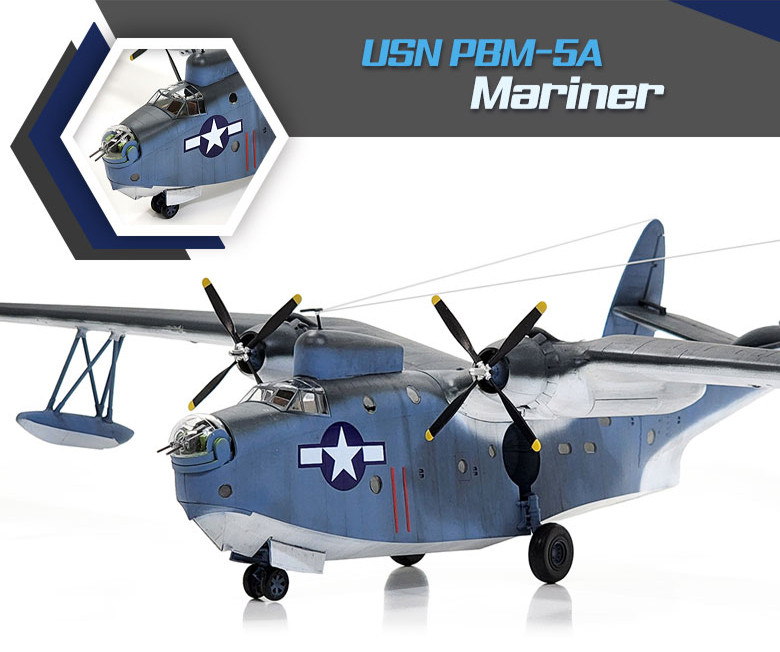 Academy 1:72 USN Martin PBM-5A Mariner Flying Boat 12586