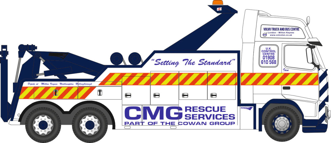 Oxford 1:76 Volvo FH Recovery Truck CMG VOL07REC