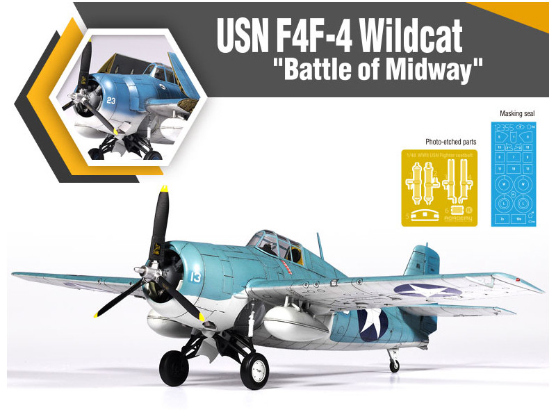 Academy 1:48 Grumman F4F-4 Wildcat „Battle of Midway“ 12355